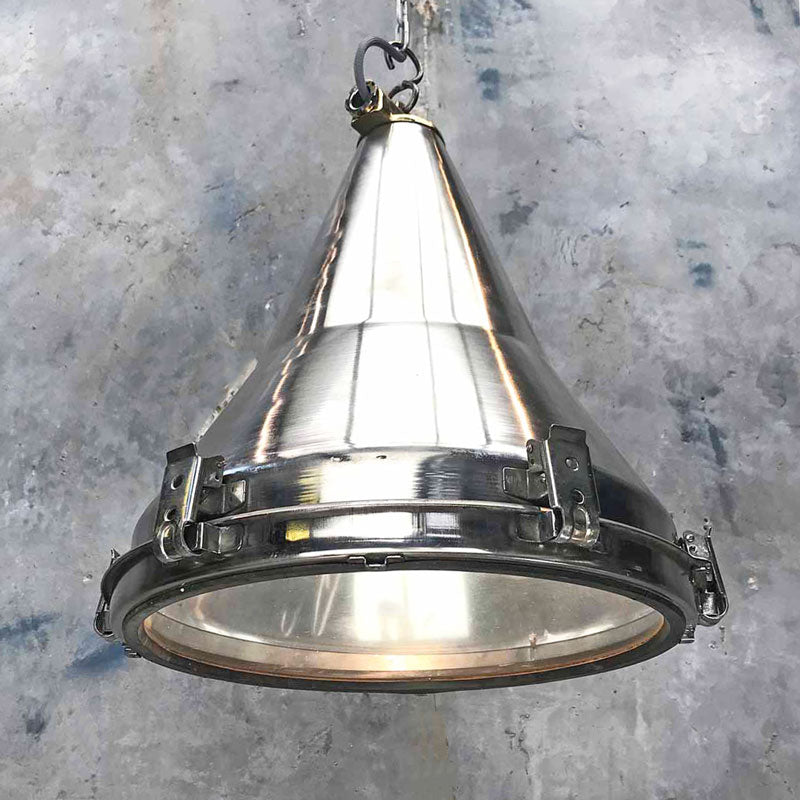 Stainless Steel Conical Ceiling Light | Industrial Lighting | Loomlight